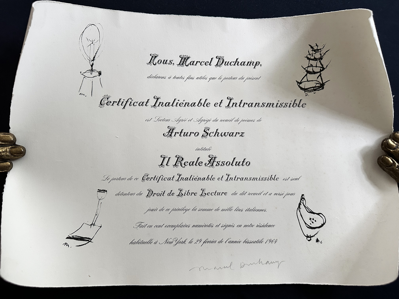 Il Reale Assoluto. With 10 lithographs by Man Ray & 2 by Duchamp ...